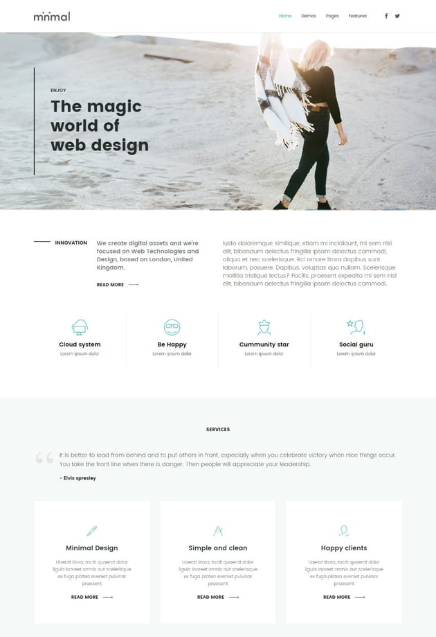 15+ Mẫu trang web một trang (one page web) với các thiết kế tự thích ...